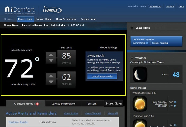 Lennox iComfort - Help